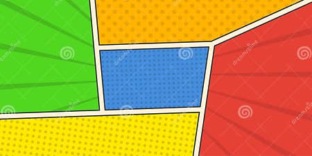 Vector Abstract Comic Page, Color Comic Background Stock Vector ...