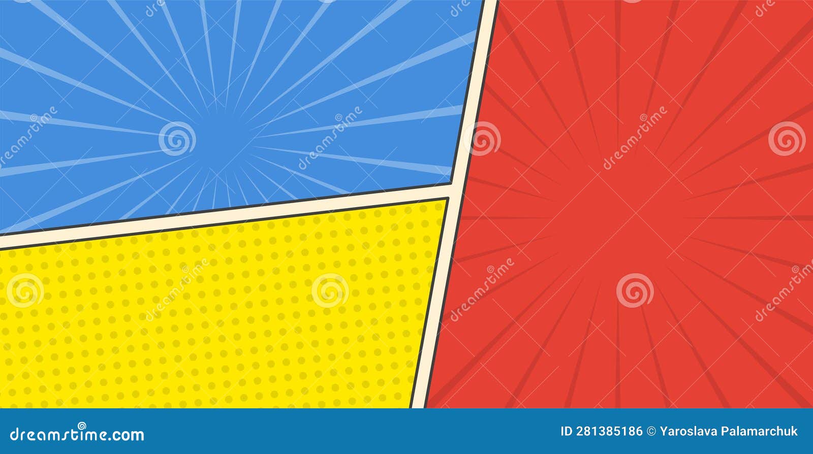 Vector Abstract Comic Page, Color Comic Background Stock Vector ...