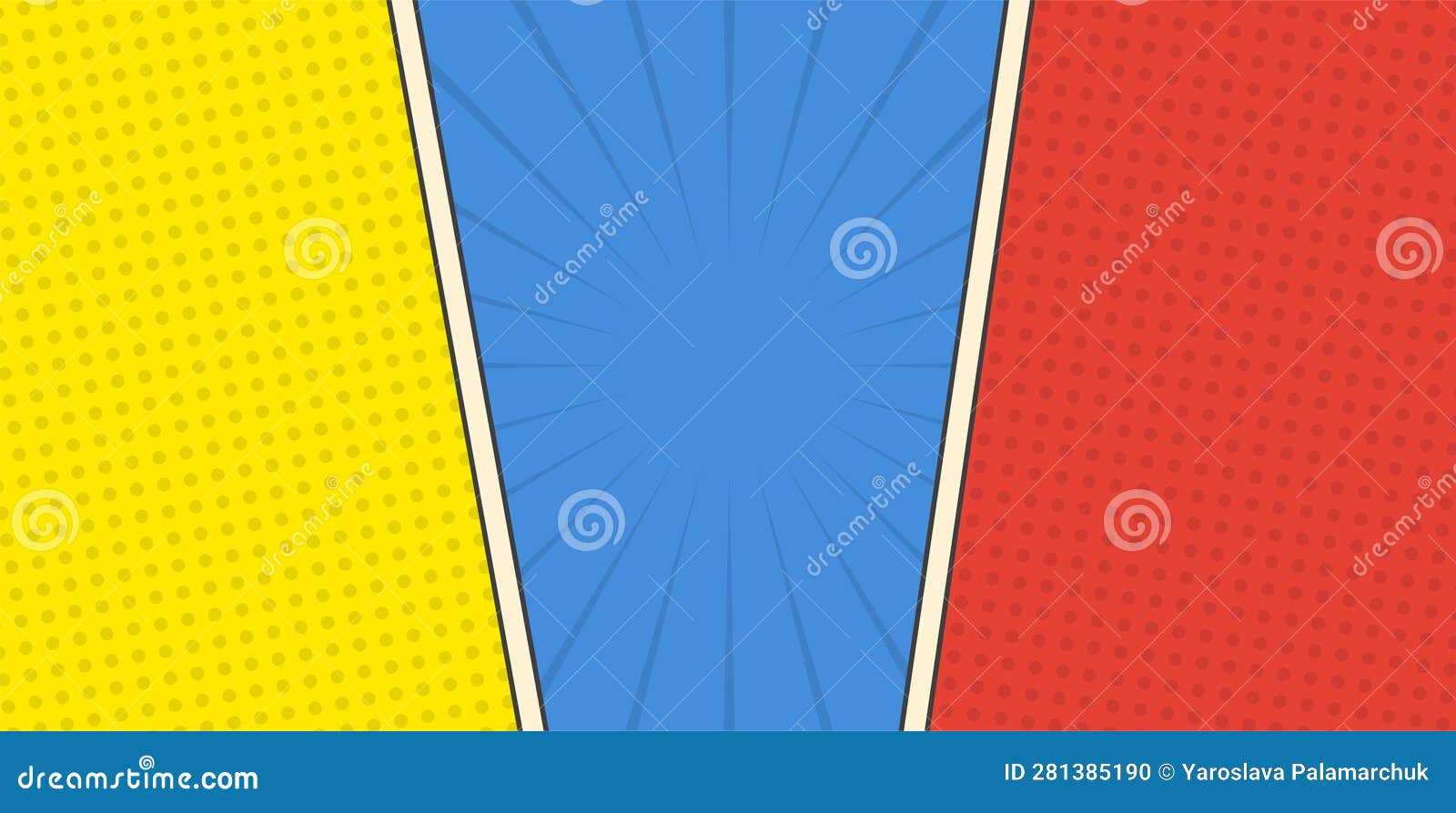 Vector Abstract Comic Page, Color Comic Background Stock Vector ...
