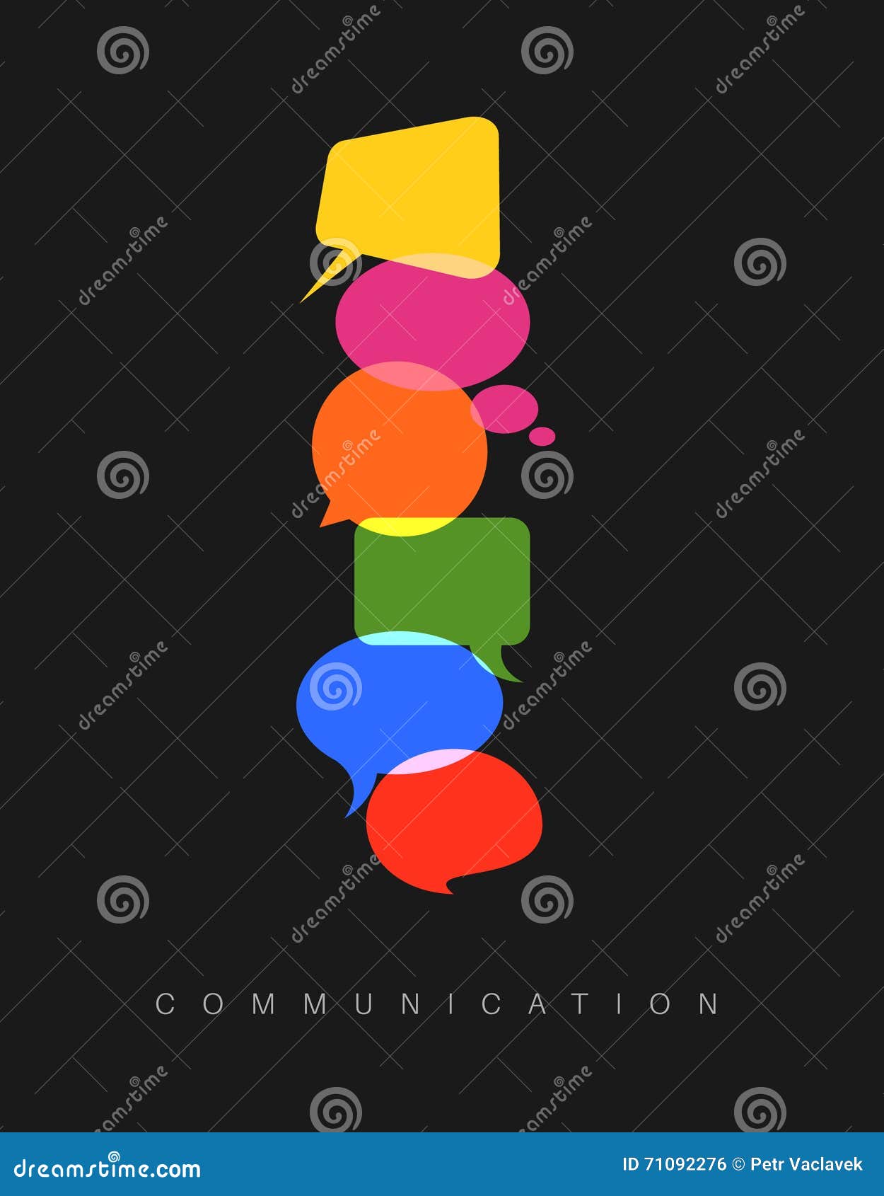 Vector Abstract Communication Concept Illustration Stock Vector ...
