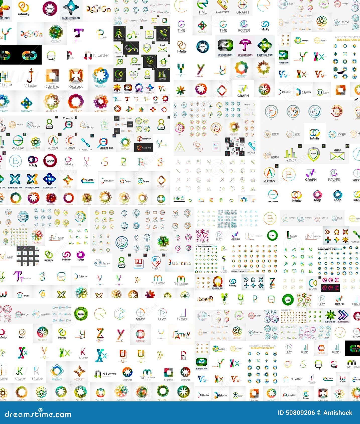 Vector Abstract Company Logos Mega Collection Stock Vector ...