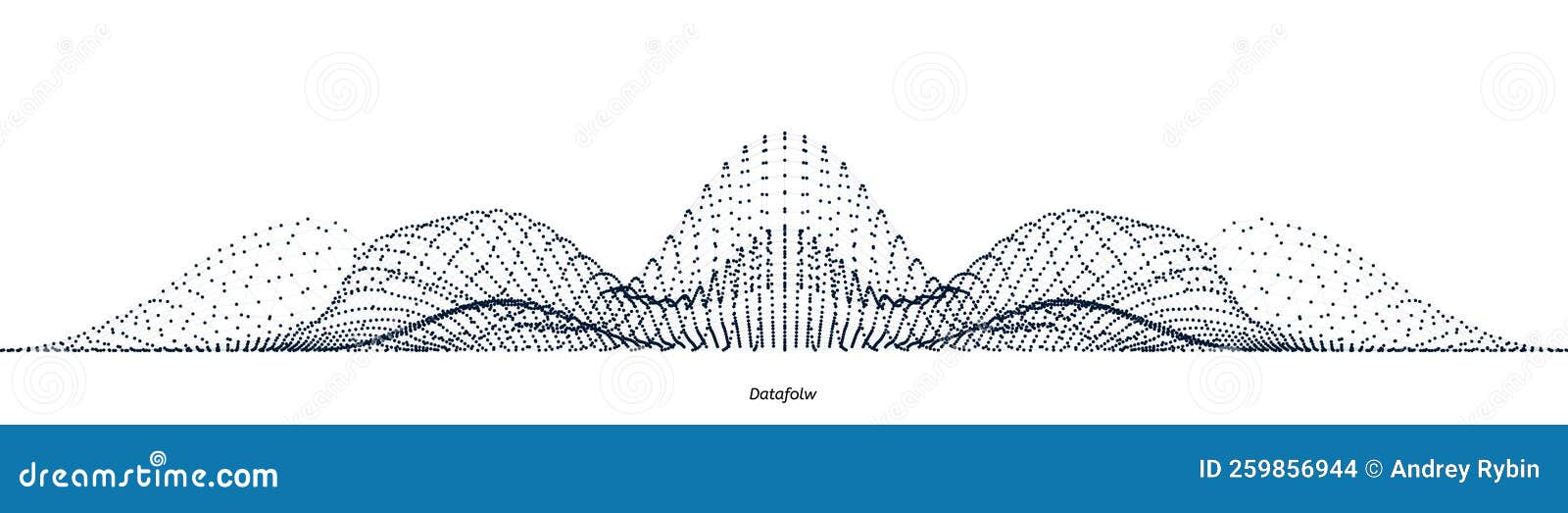 Vector Abstract Composition Made of Particles and Wireframe. Concept ...