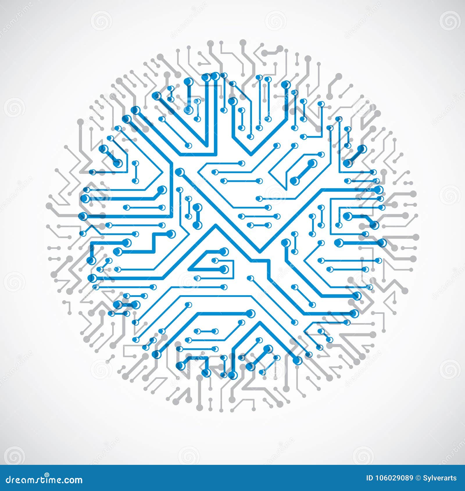 Vector Abstract Computer Circuit Board Colorful Illustration, Bl Stock ...