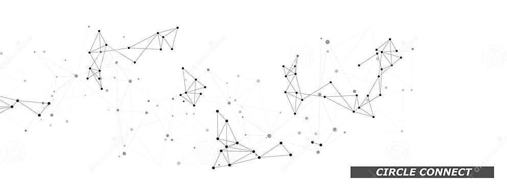 Vector Abstract Connextions Dots and Lines. Low Poly Digital Network ...