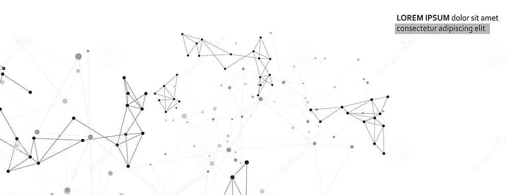 Vector Abstract Connextions Dots and Lines. Low Poly Digital Network ...