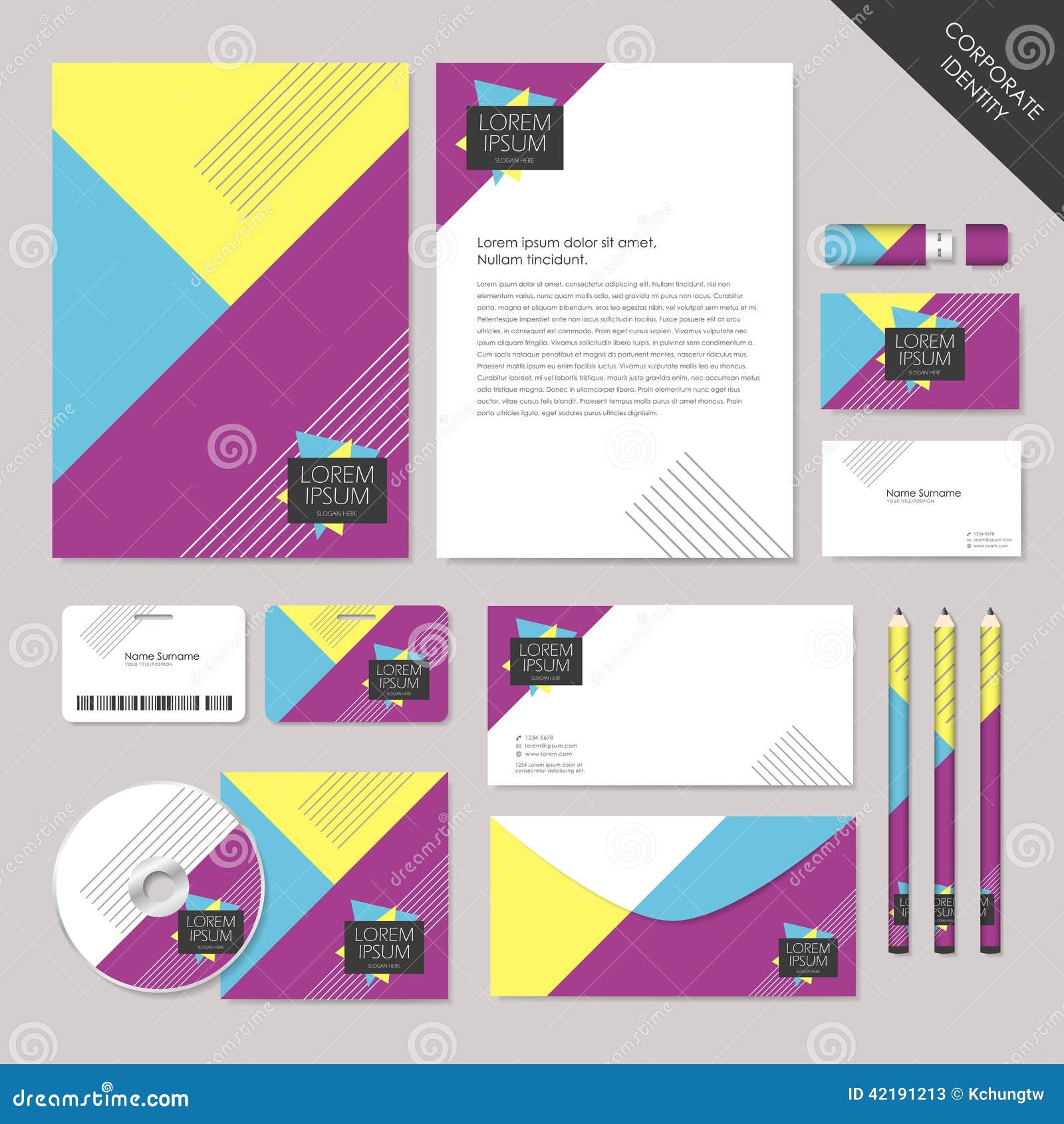 Vector Abstract Corporate Identity Set Graphic Design Stock Vector ...