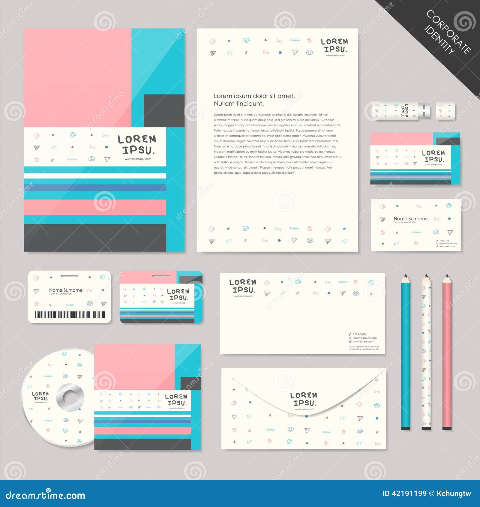 Vector Abstract Corporate Identity Set Graphic Design Stock Vector ...