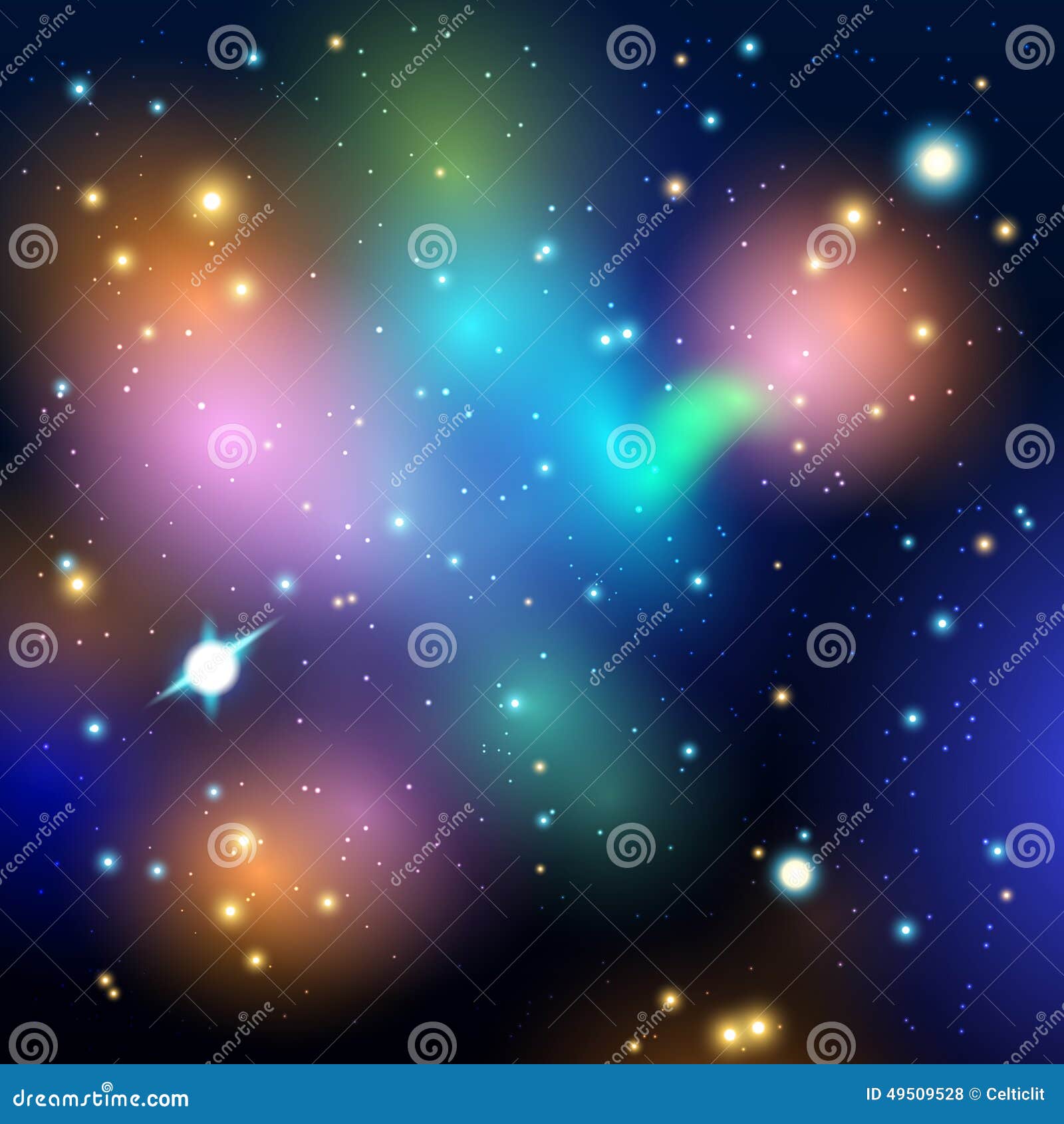 Vector Abstract Cosmic Background Stock Vector - Illustration of ...