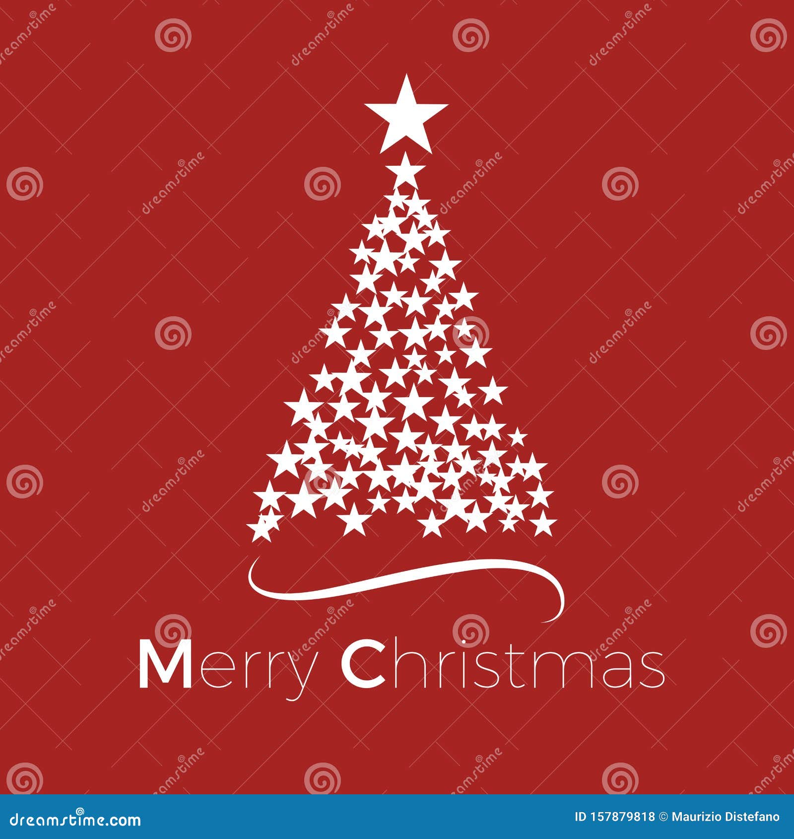 Vector Abstract Cover Christmas Tree, with Text Stock Illustration ...