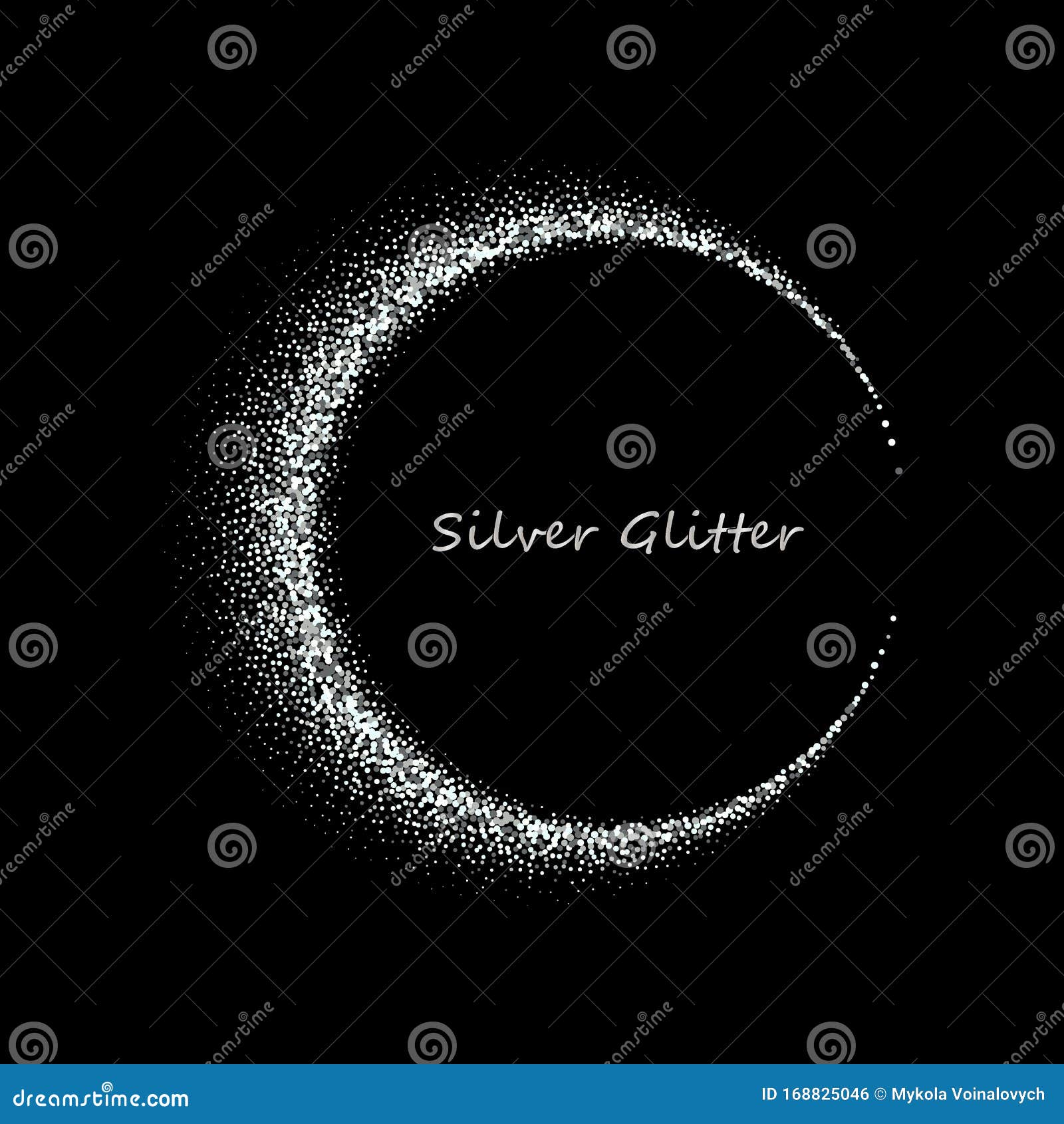 Vector Abstract Crescent Background Silvery Fine Dust Logo Eps 10 Stock ...