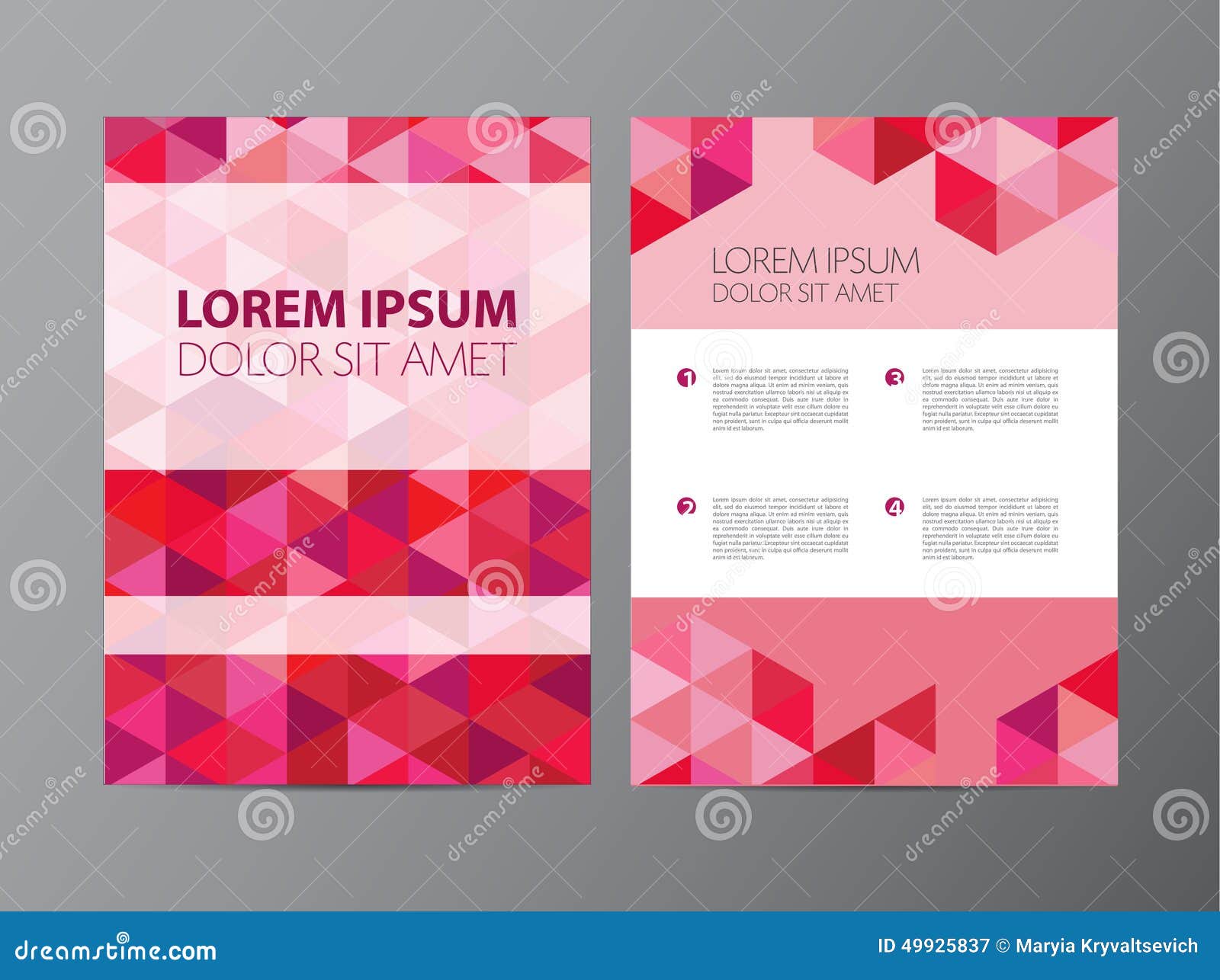 Vector Abstract Crystal Pink, Red Modern Flyer Stock Vector ...