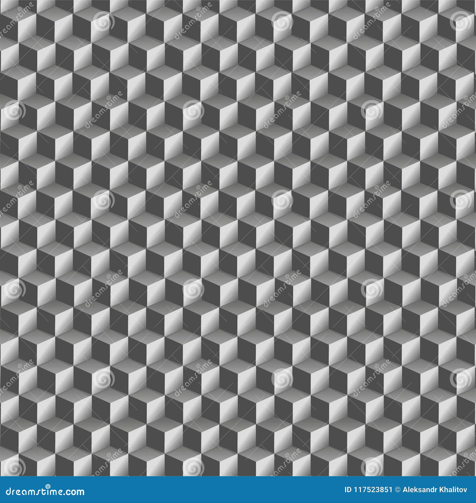 Vector Abstract Cube Seamless Stock Illustration Illustration Of Modern Geometric 117523851