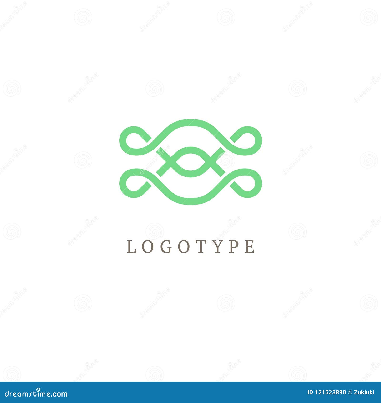 Vector Abstract Curve Logo Design. Modern Minimalistic Pattern Frame ...