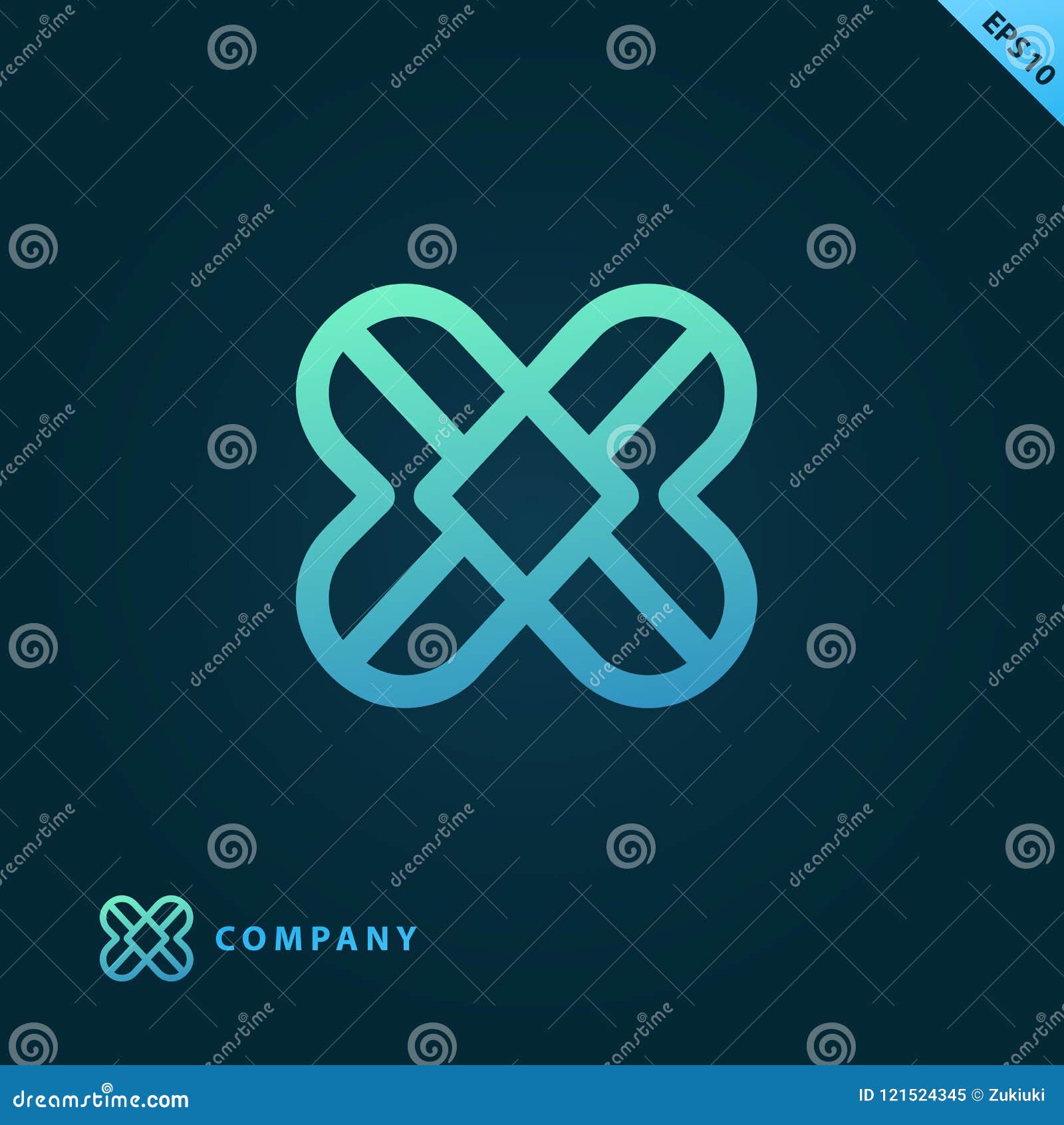 Vector Abstract Curve Logo Design. Modern Minimalistic Pattern Frame ...