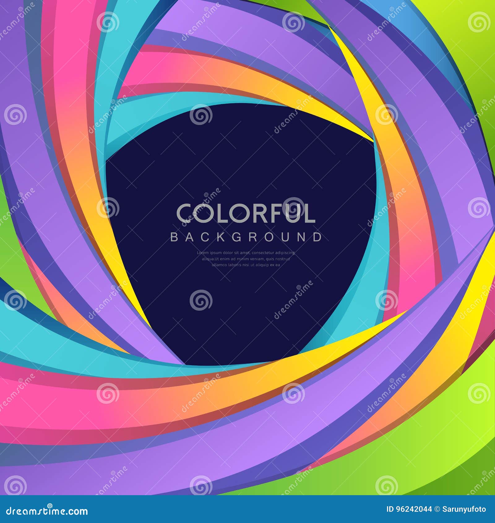 Vector Abstract Curve Rainbow Colorful Background Stock Vector
