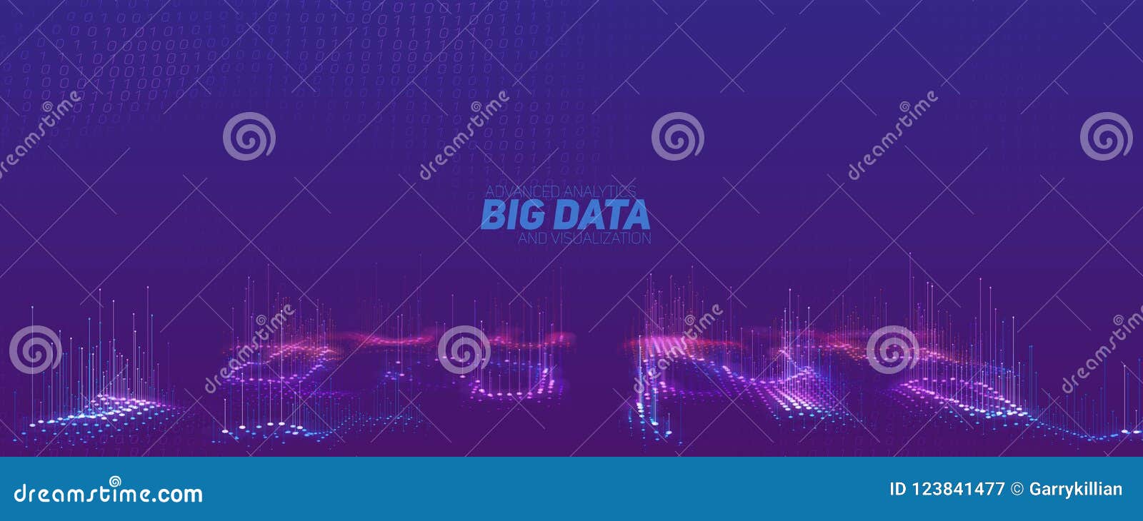 Vector Abstract 3D Big Data Visualization. Futuristic Infographics ...