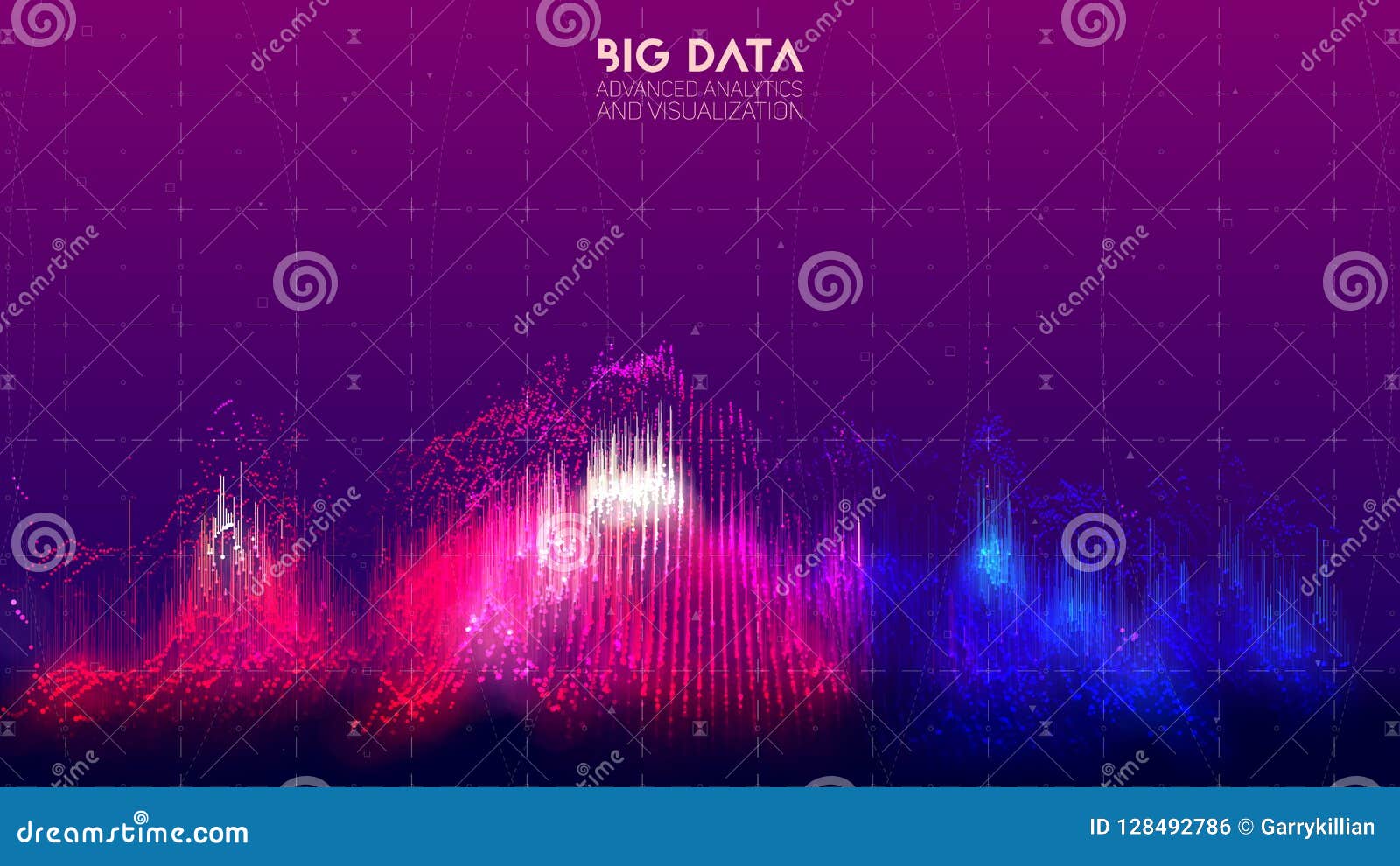 Vector Abstract 3D Big Data Visualization. Futuristic Infographics ...