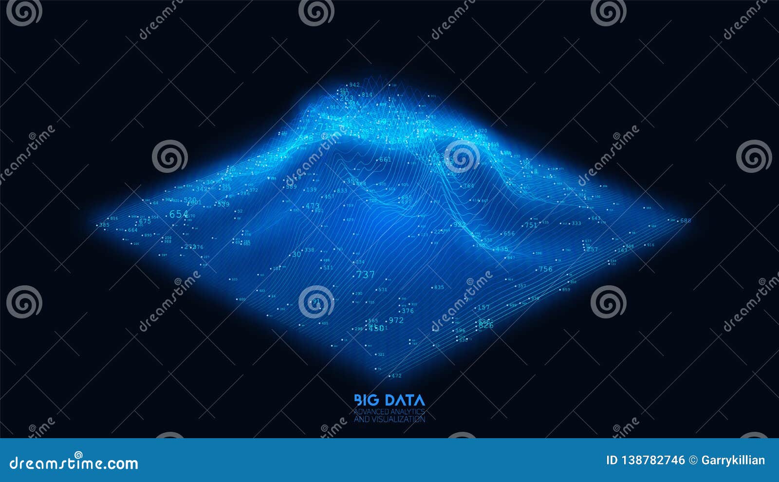 Vector Abstract 3D Big Data Visualization. Futuristic Infographics ...