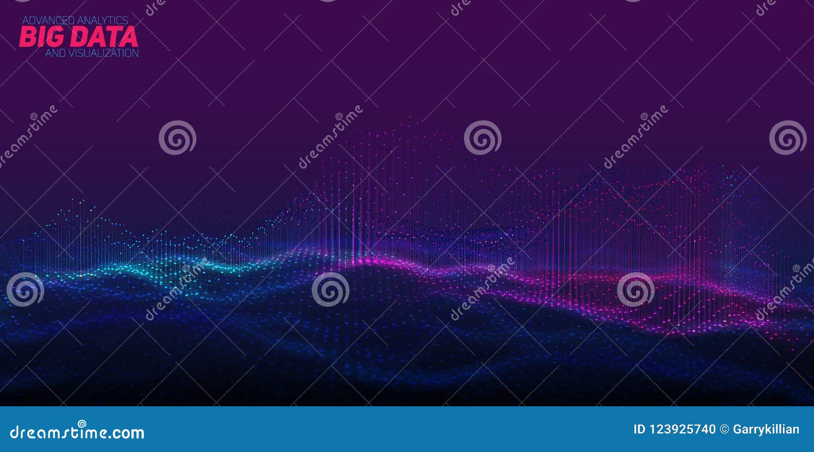 Vector Abstract 3D Big Data Visualization. Futuristic Infographics ...