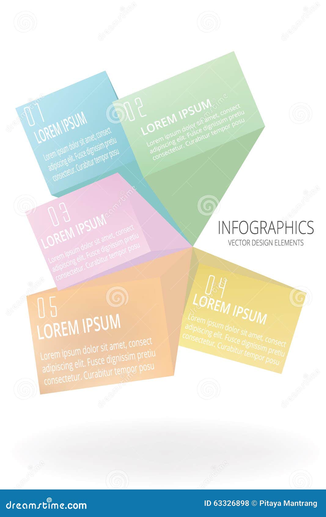 Vector Abstract 3d Box Infographic Elements Stock Illustration - Illustration of label ...