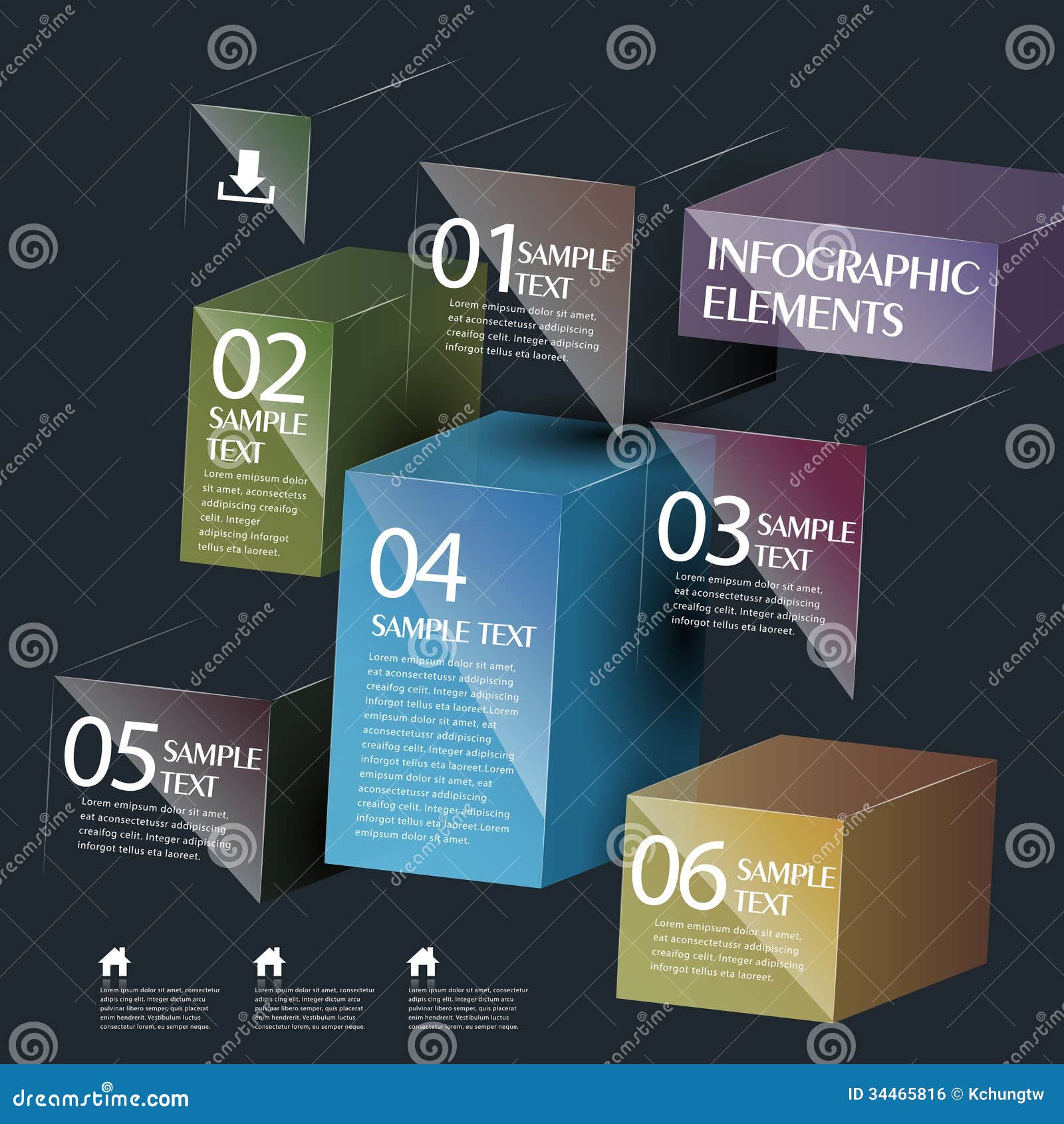 Vector Abstract 3d Box Infographics Stock Vector - Illustration of ...