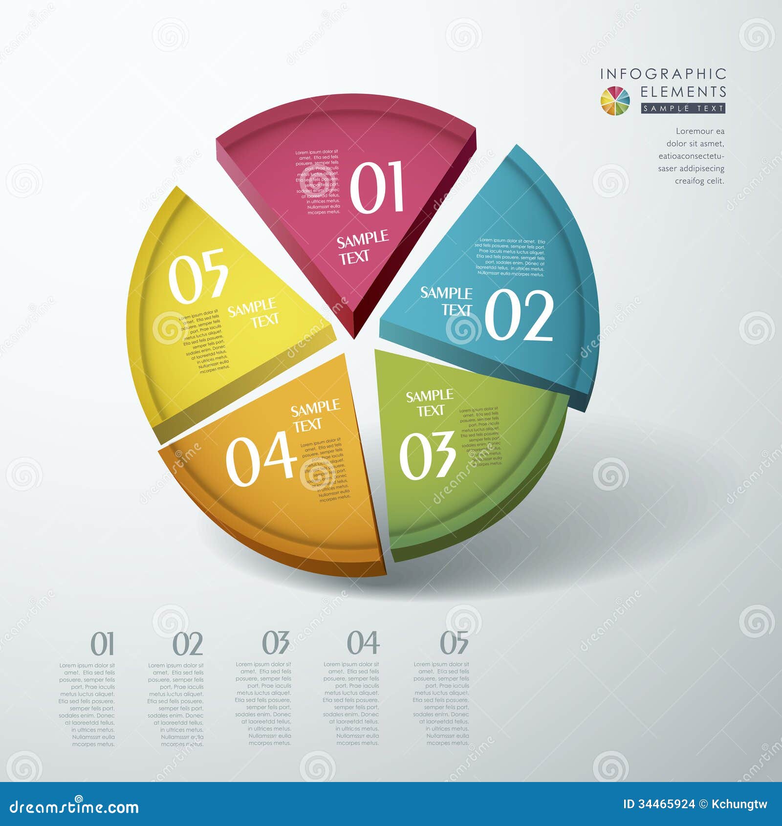 Vector Abstract 3d Chart Infographics Stock Vector - Illustration of ...