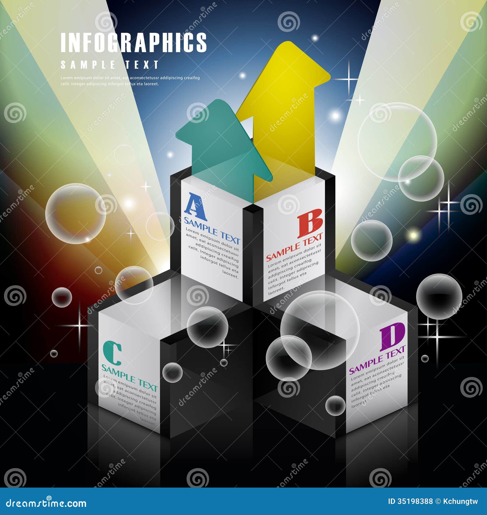 Vector Abstract 3d Cube Infographics Stock Vector - Illustration of ...