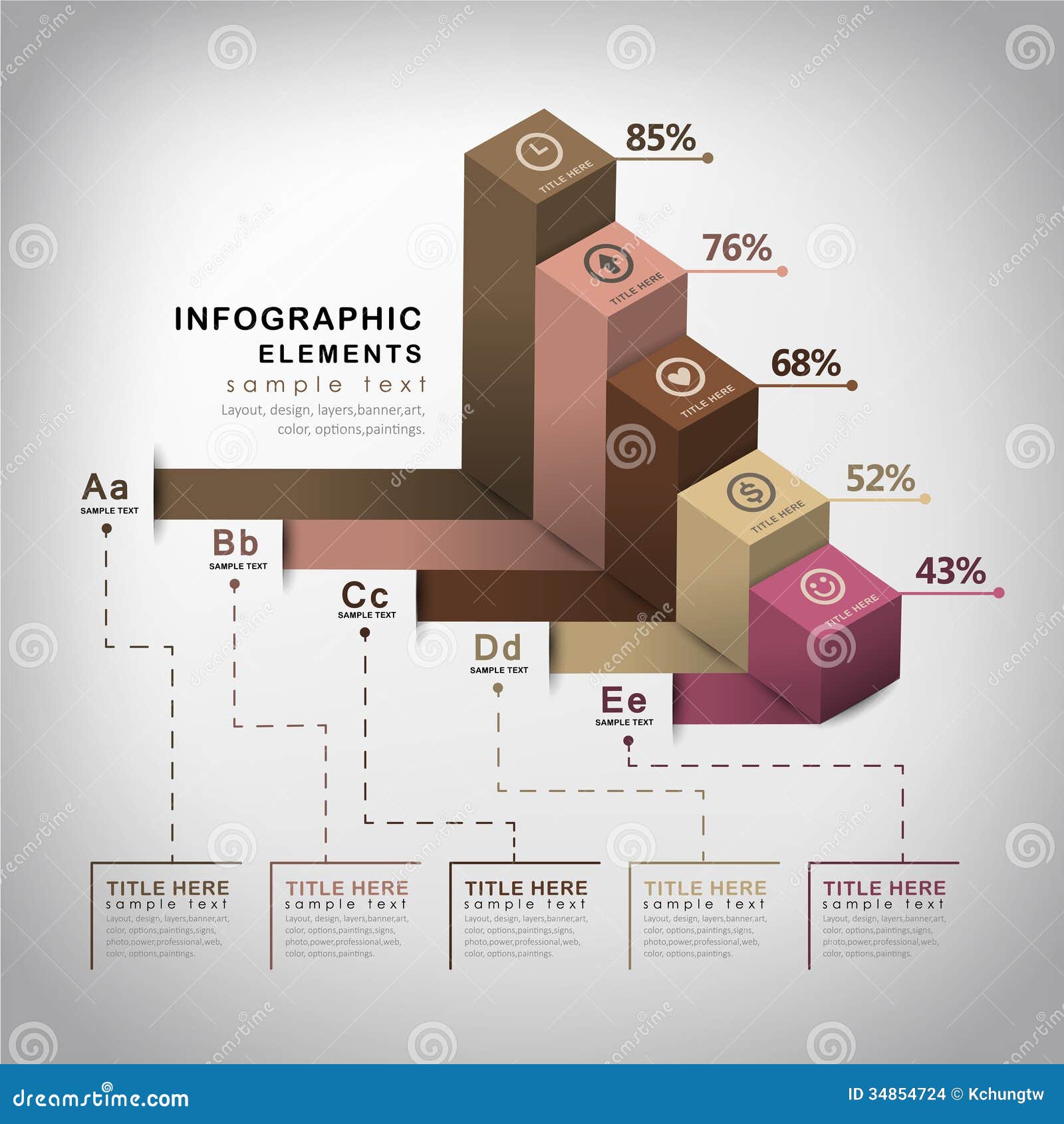 Vector Abstract 3d Cube Infographics Stock Vector - Illustration of ...