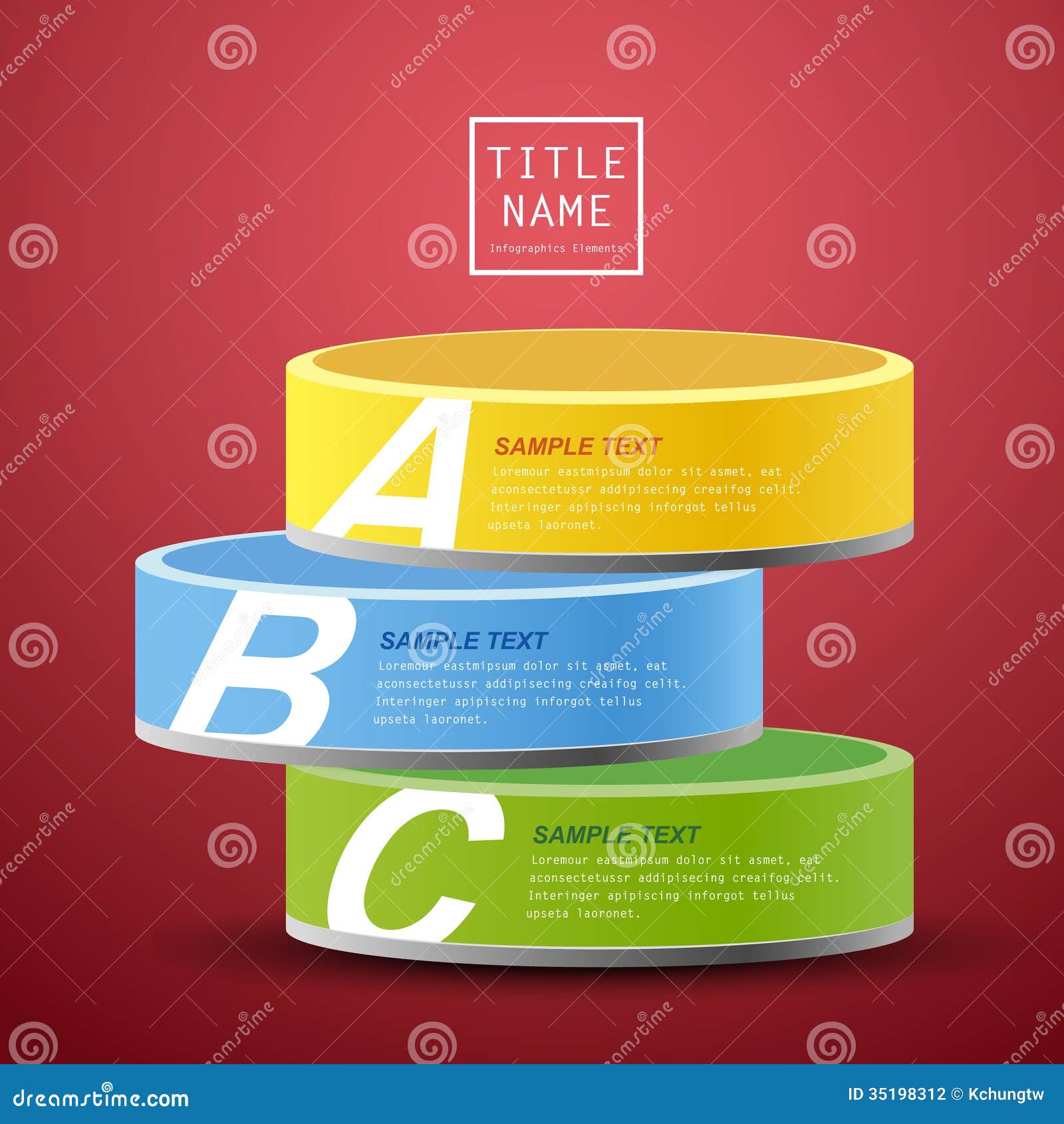 Vector Abstract 3d Cylinder Infographics Stock Vector - Illustration of ...