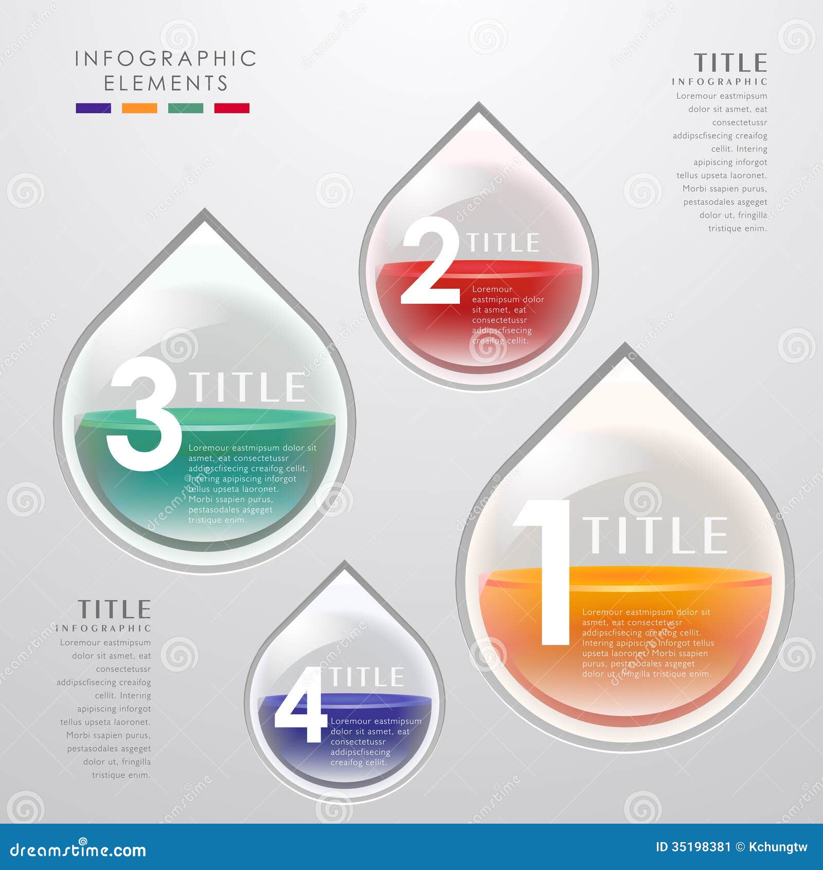 Vector Abstract 3d Drop Infographics Stock Vector - Illustration of ...