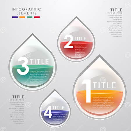 Vector Abstract 3d Drop Infographics Stock Vector - Illustration of ...