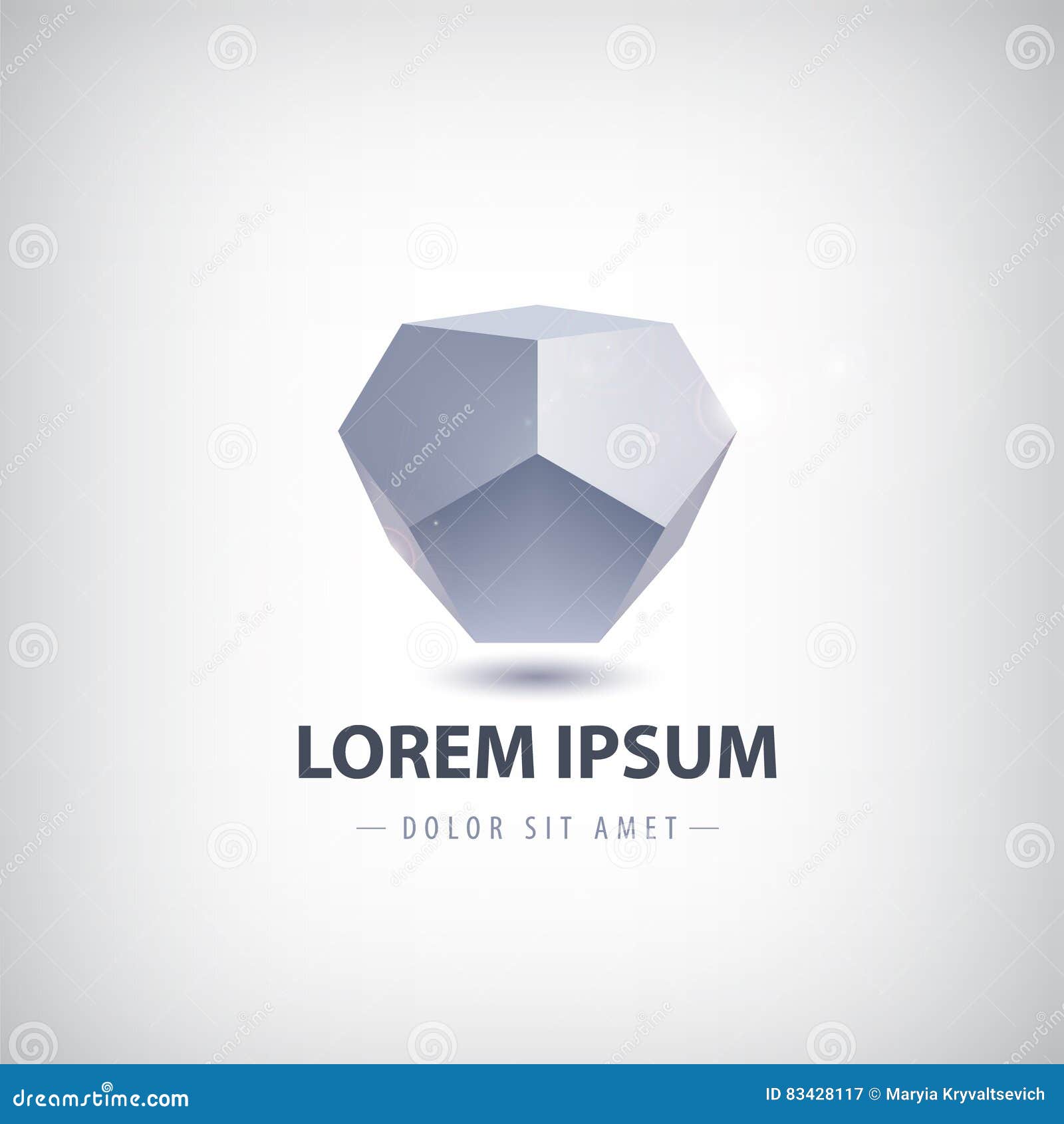 Vector Abstract 3d Geometric Logo, Shape, Structure Concept Icon ...