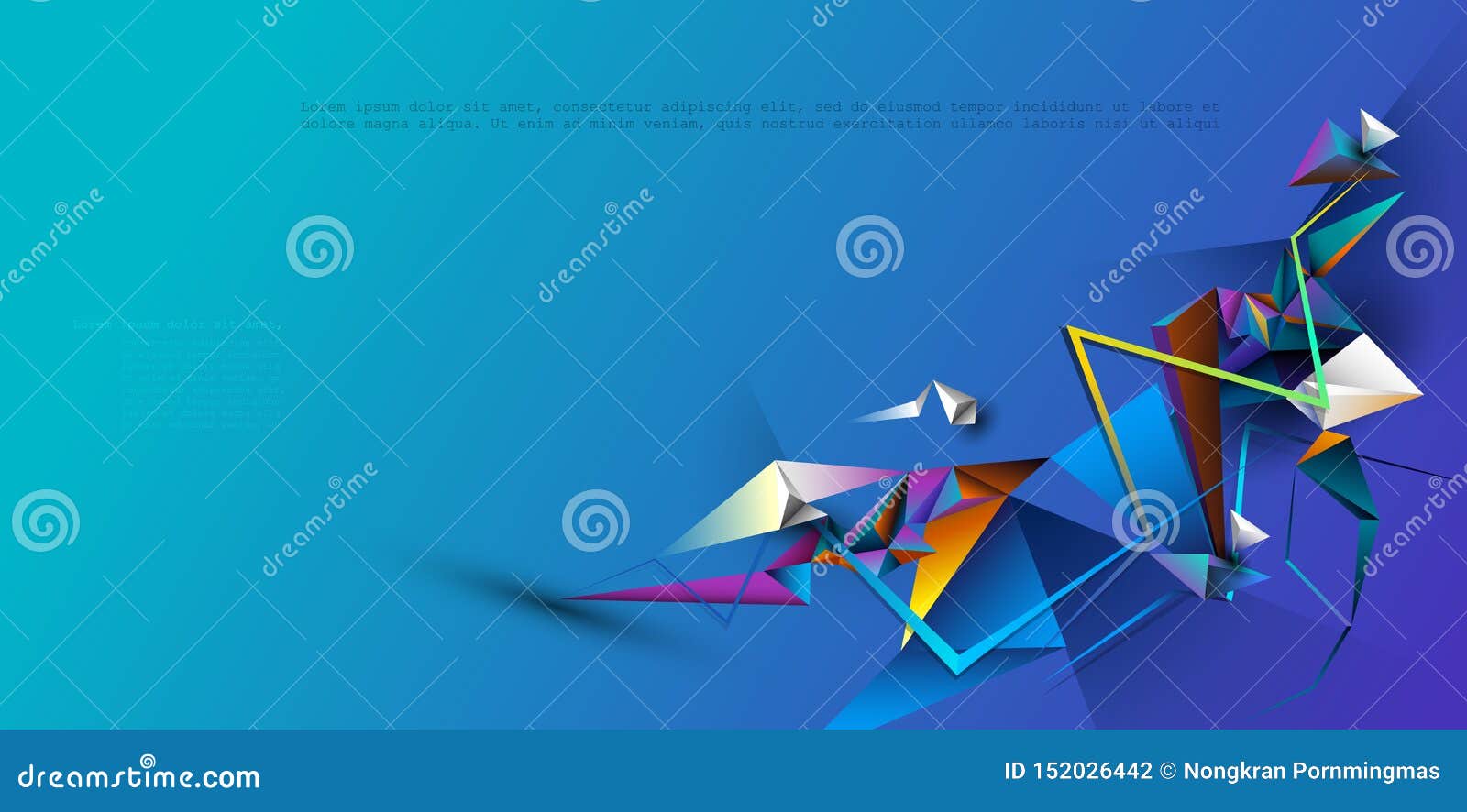 Vector Abstract 3D Geometric, Polygon Background Design. Multicolor ...
