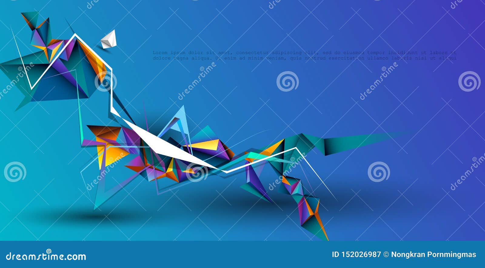 Vector Abstract 3D Geometric, Polygon Background Design. Multicolor ...