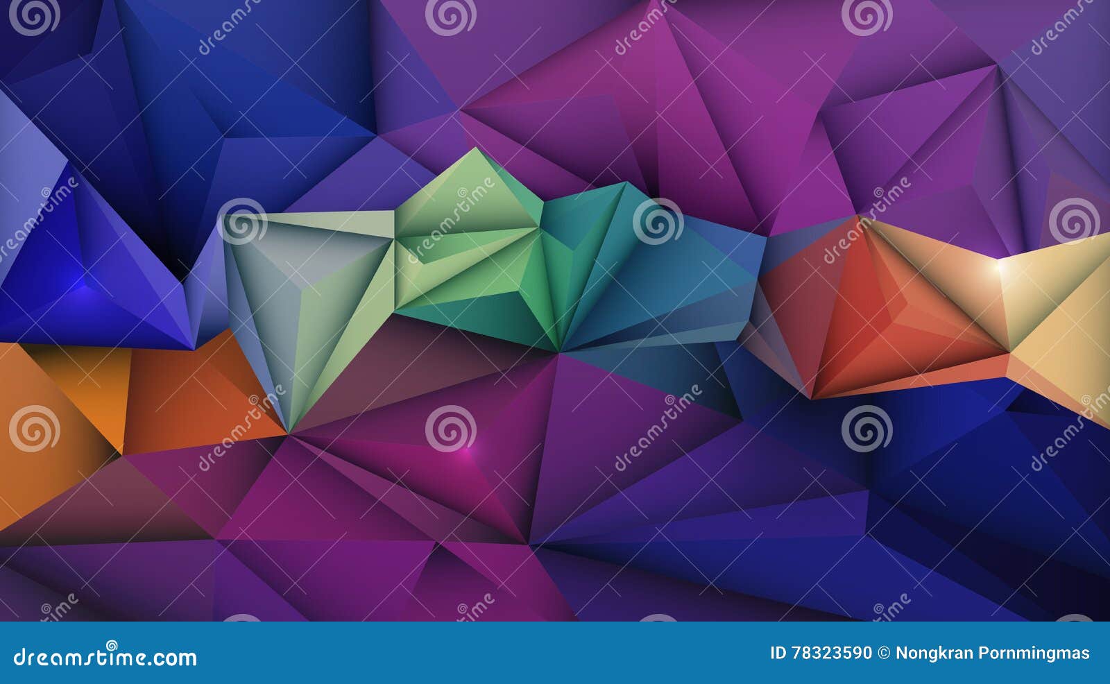Vector Abstract 3d Geometric Polygonal Triangle Pattern Shape Stock Vector Illustration Of