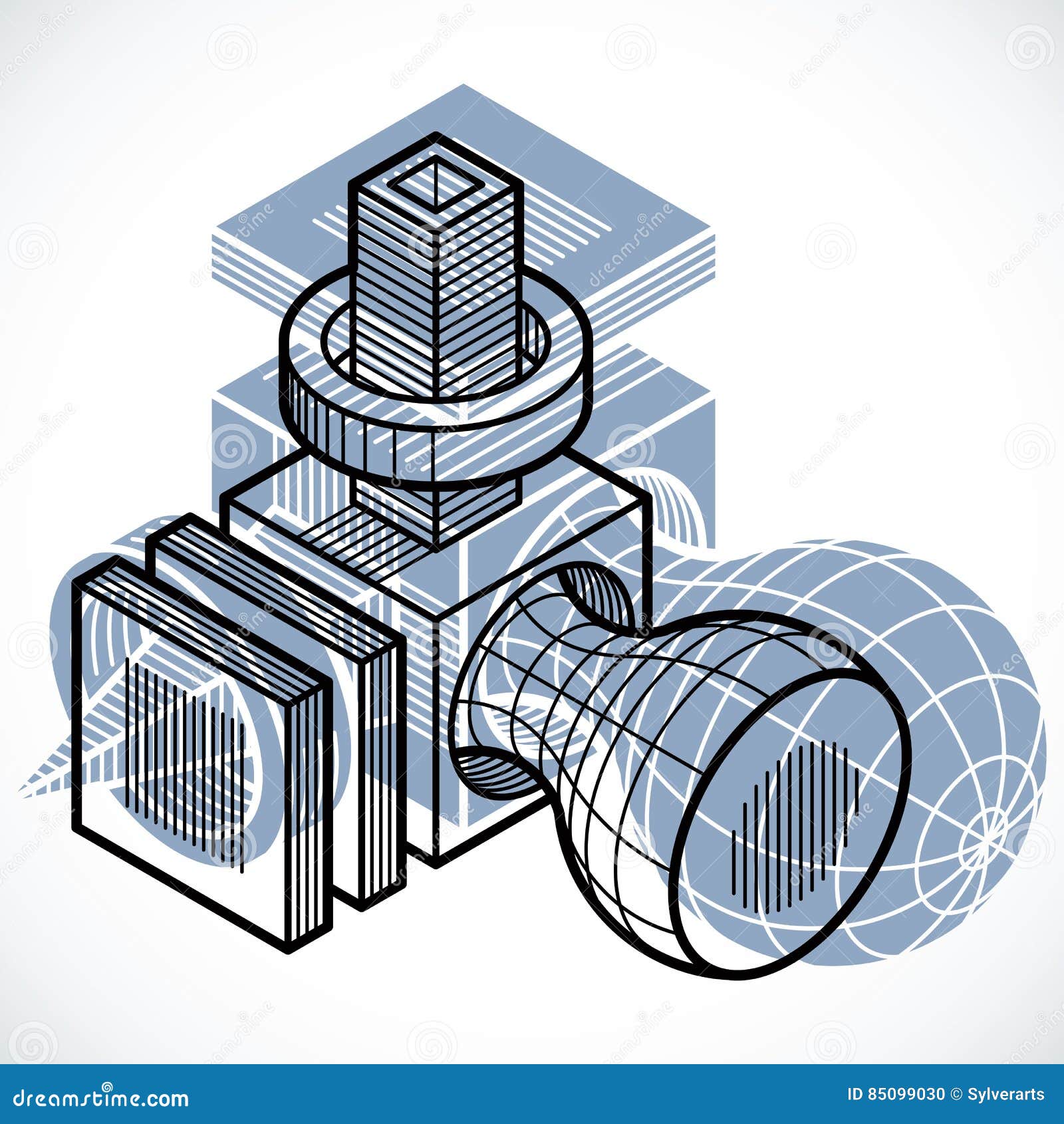 Vector Abstract 3d Geometric Shape, Polygonal Figure. Stock Vector ...
