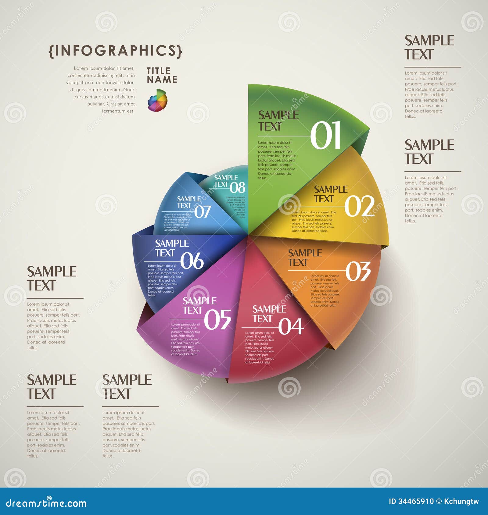 Vector Abstract 3d Paper Infographics Stock Vector - Illustration of ...