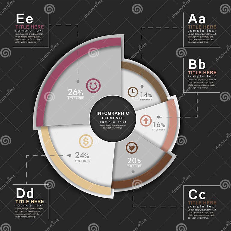 Vector Abstract 3d Pie Chart Infographics Stock Vector - Illustration ...