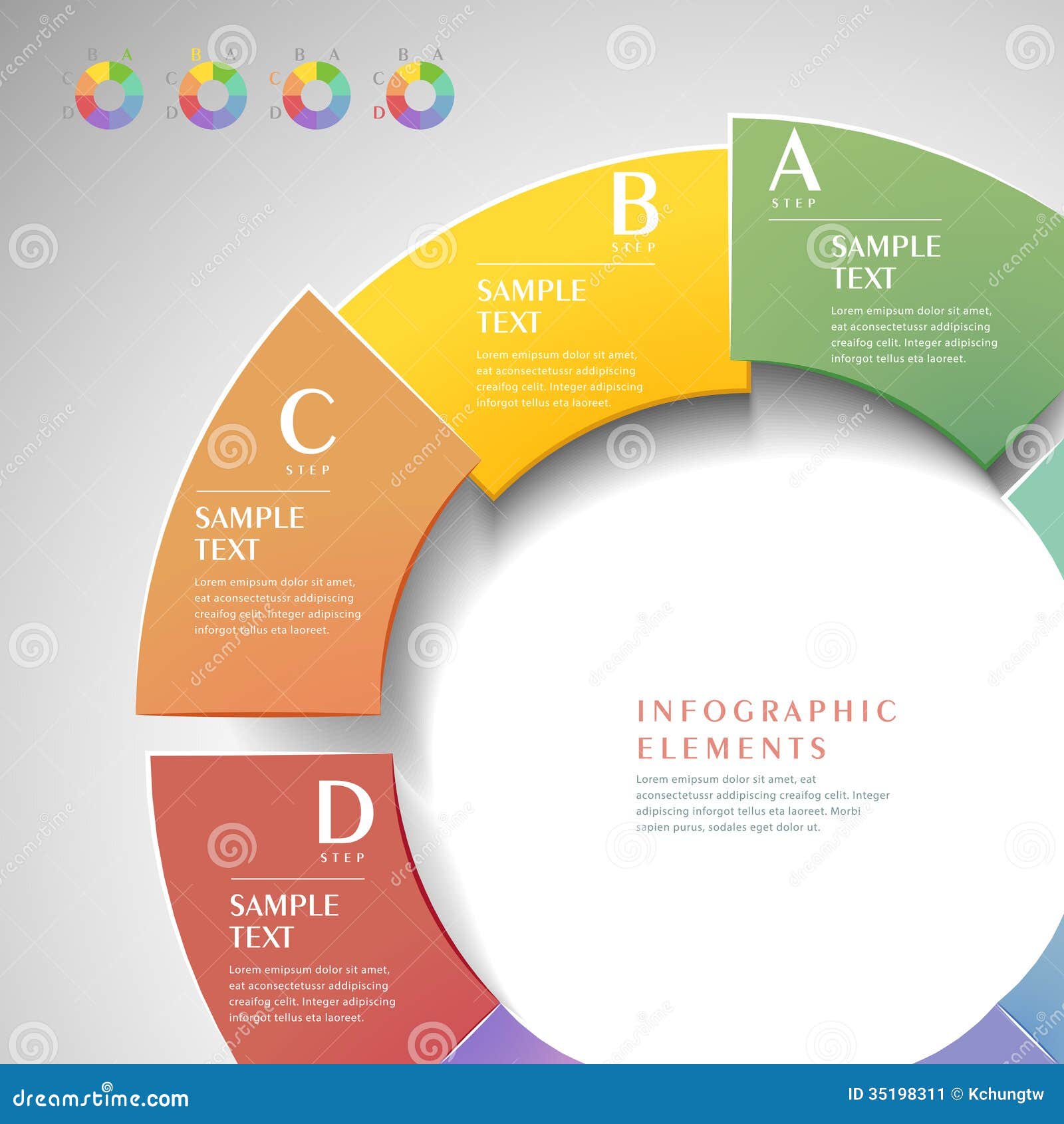 Vector Abstract 3d Ring Infographics Stock Vector - Illustration of ...