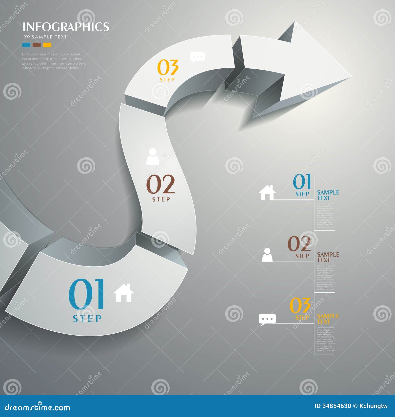 Vector Abstract 3d Road Infographics Stock Vector - Illustration of ...