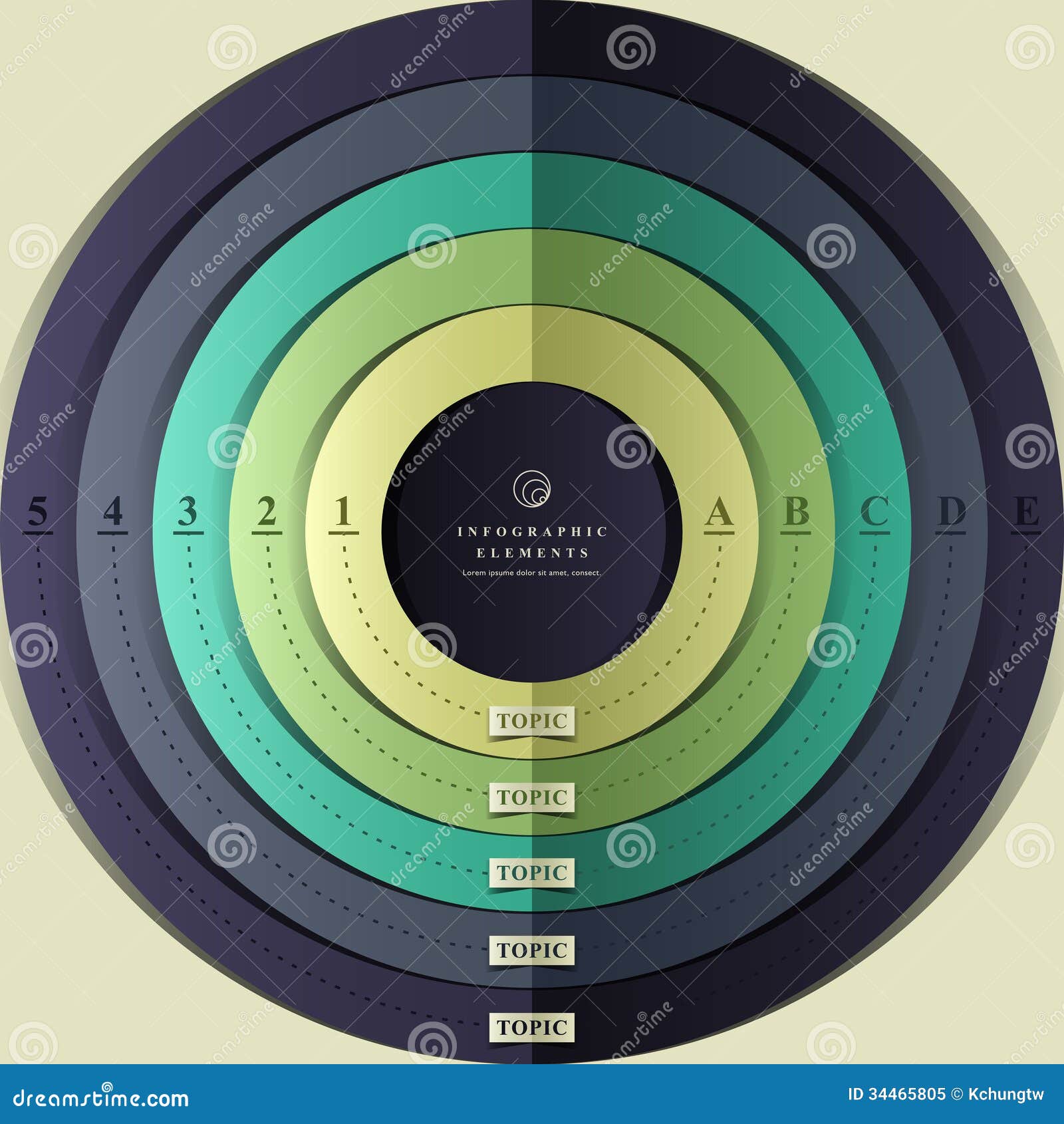 Vector Abstract 3d Target Infographics Stock Vector - Illustration of ...