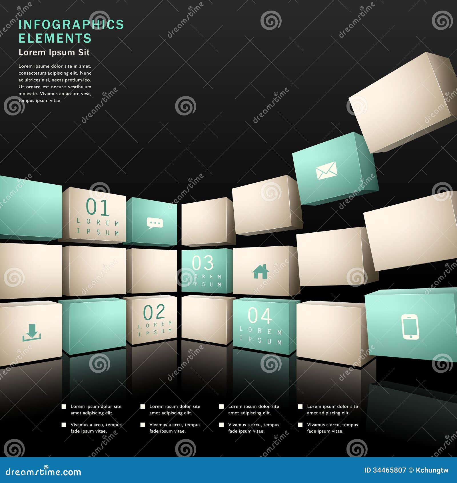 Vector Abstract 3d Wall Infographics Stock Vector - Illustration of ...