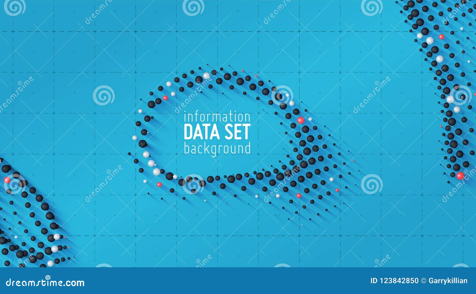 Vector Abstract Data Sorting Visualization Background Big Data Sorted Data As Tiny Spheres
