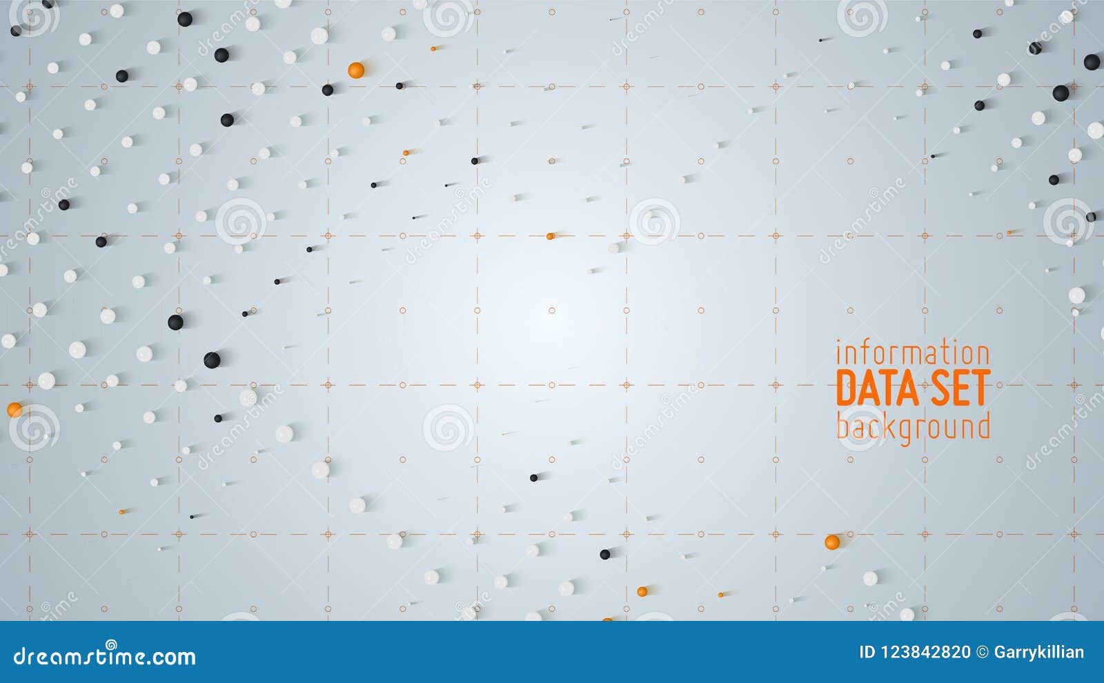 Vector Abstract Data Sorting Visualization Background Big Data Sorted Data As Tiny Spheres