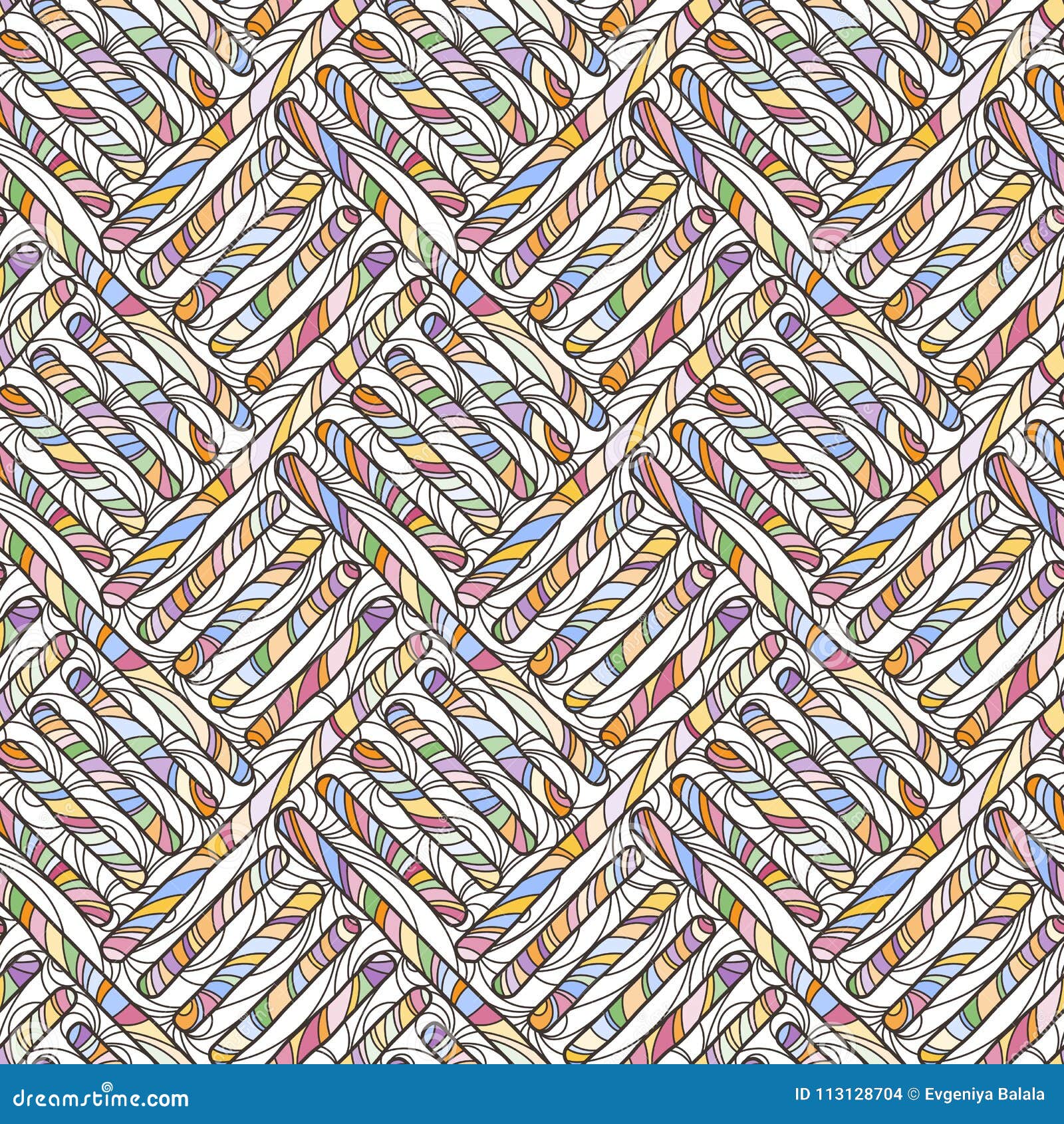 Vector Abstract Decorative Braided Background with Ornate Ornament ...