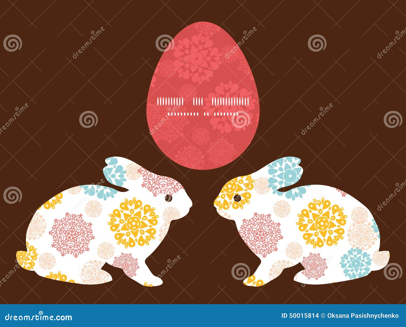Vector Abstract Decorative Circles Stars Bunny Stock Illustration ...