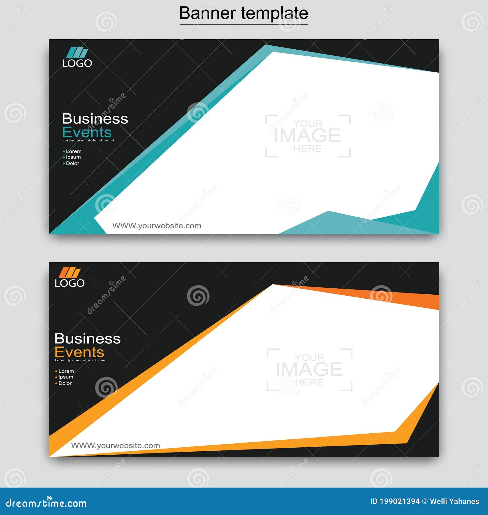 Vector Abstract Design Web Banner Template. Web Design Elements ...