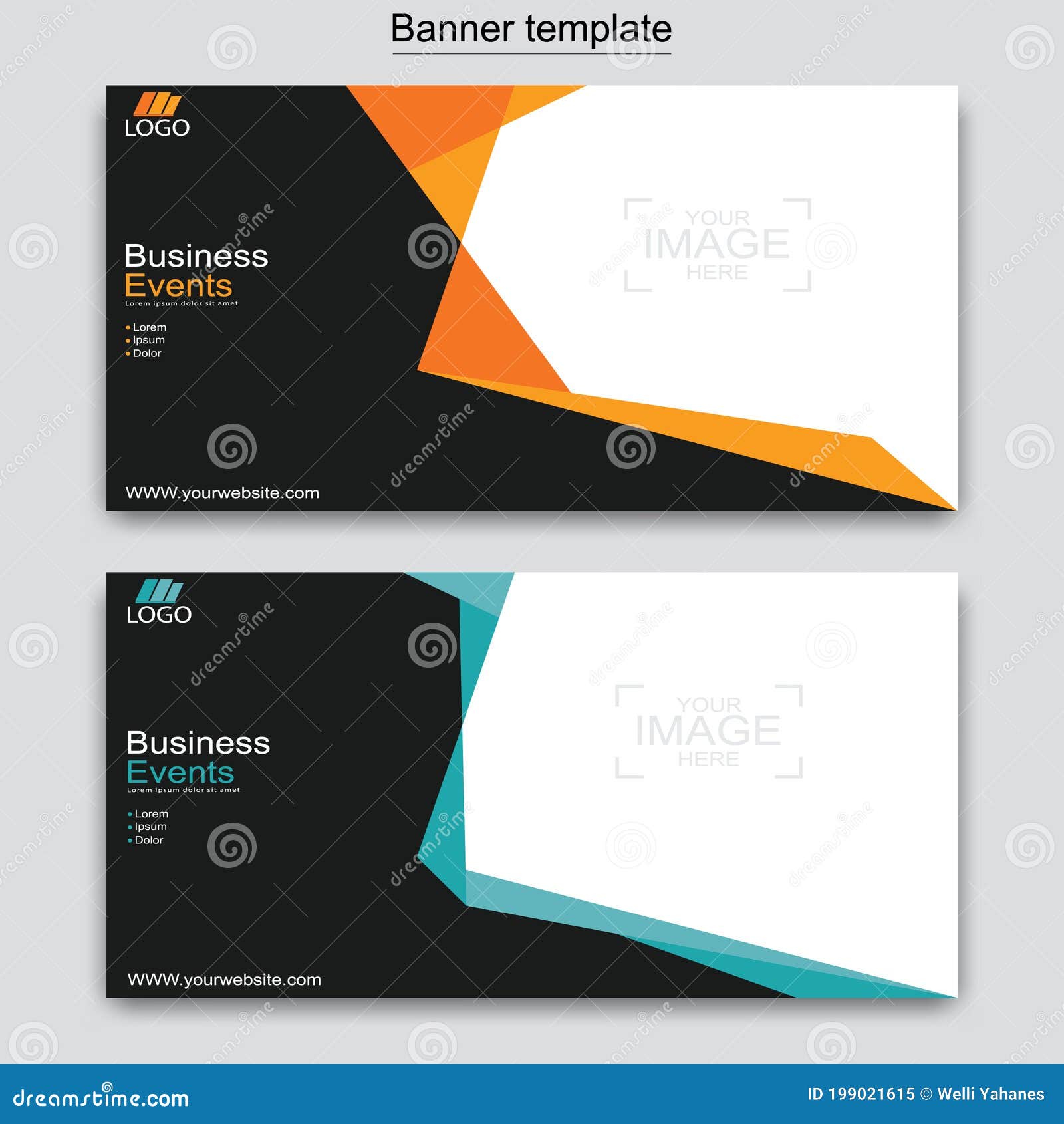 Vector Abstract Design Web Banner Template. Web Design Elements ...