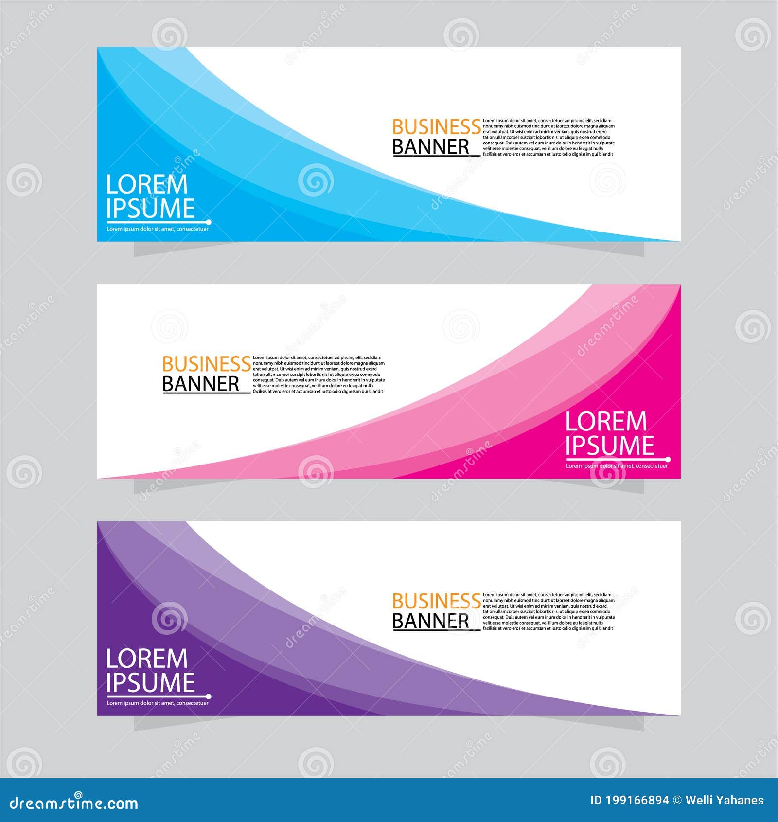 Vector Abstract Design Web Banner Template. Web Design Elements ...