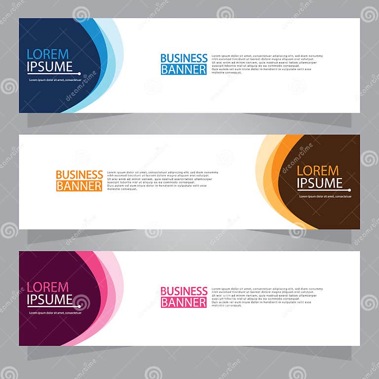 Vector Abstract Design Web Banner Template. Web Design Elements ...